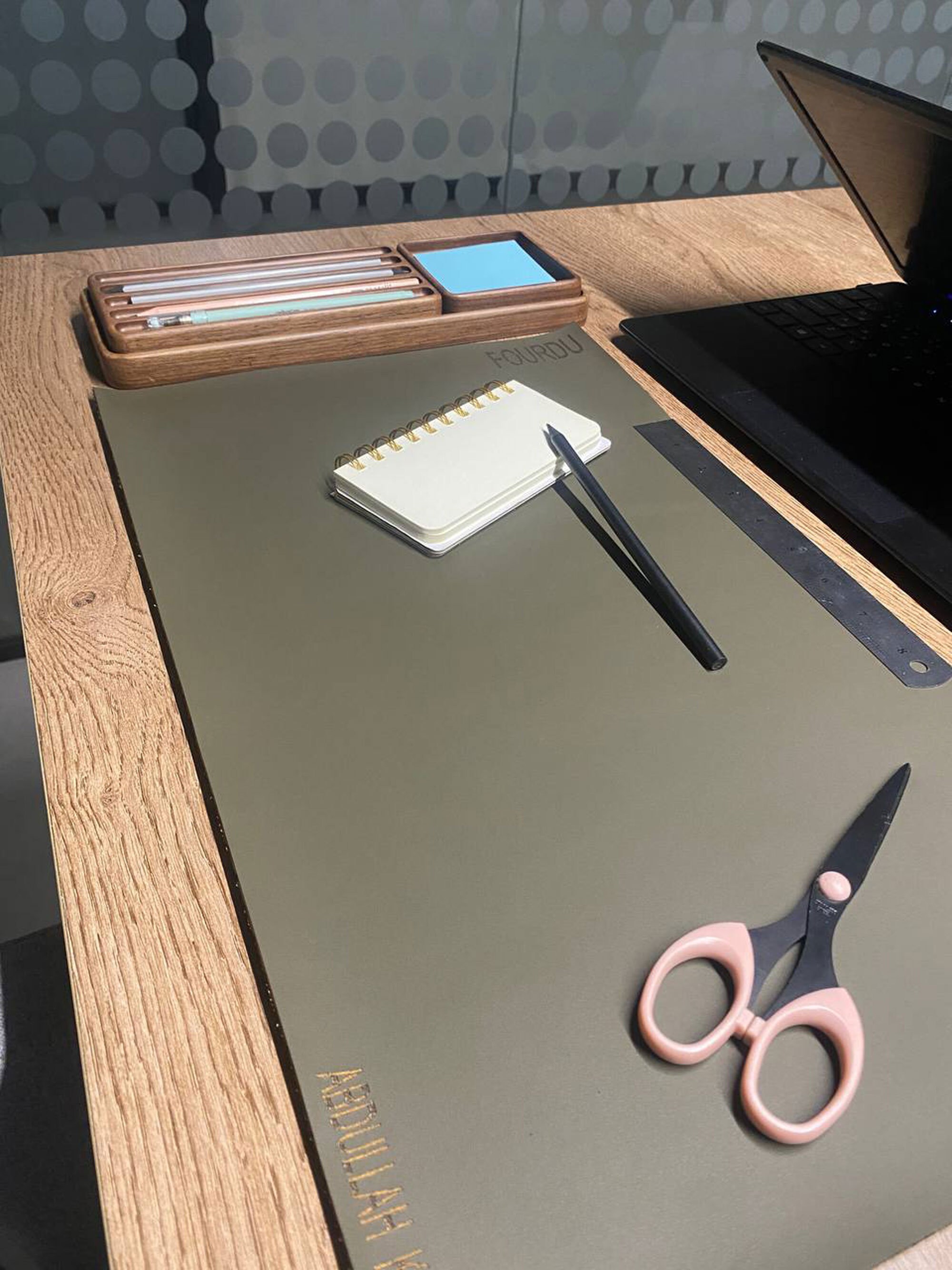 Leather Desk Mat, Leather Laptop Mat, Custom Size, Laser Processing ...