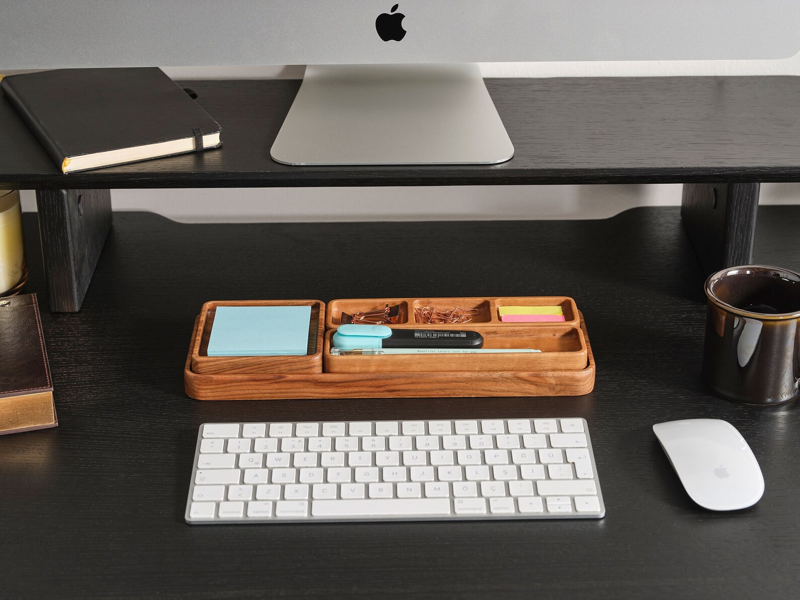 Set of 4 Desk Organizer, Modern Home Office Desk Organization Set, Desk ...