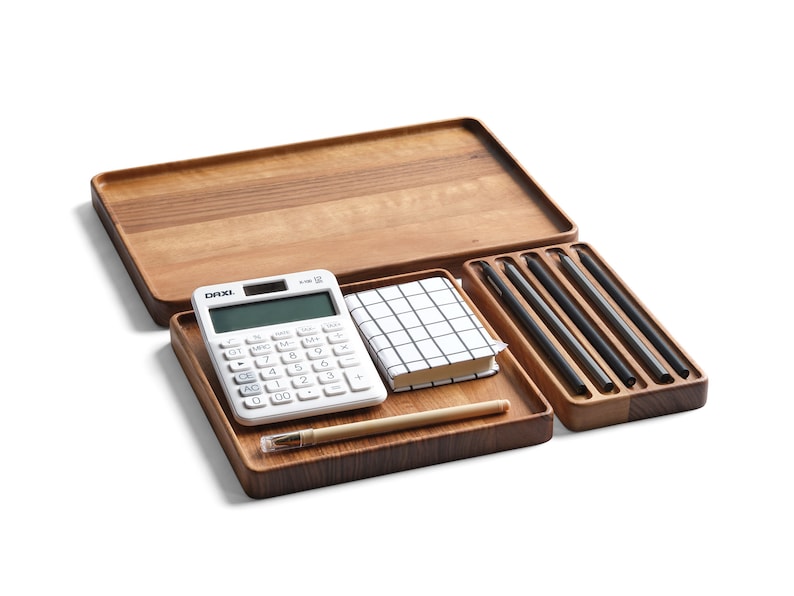 Set of 3 Organizer Set, Wooden Organization, Wood Organizer, Home ...