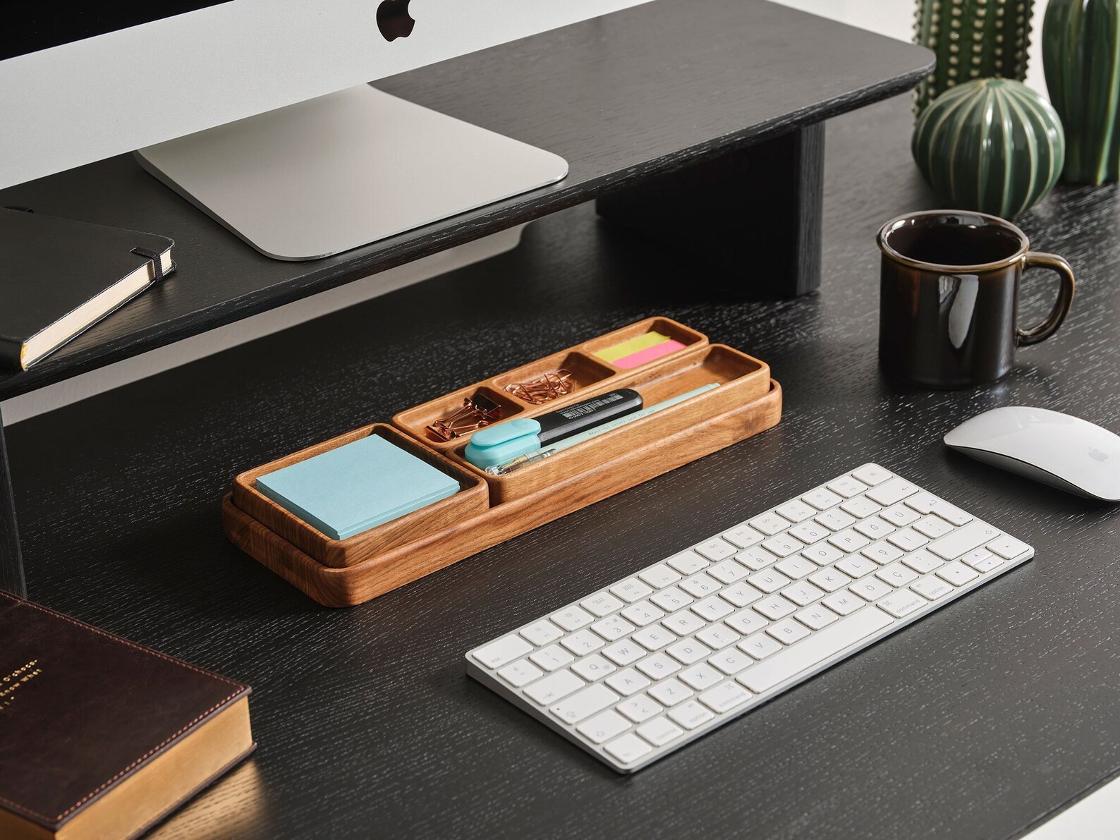Set of 4 Desk Organizer, Modern Home Office Desk Organization Set, Desk ...