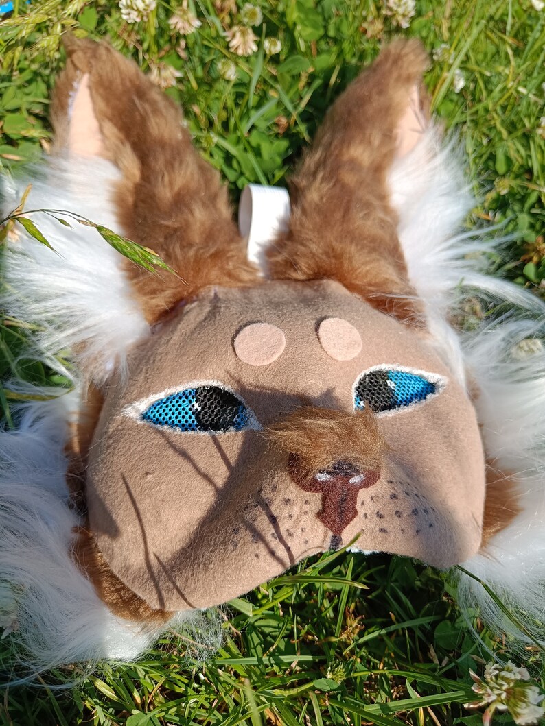 Bunny Mask With Big Fluffy Ears. - Etsy