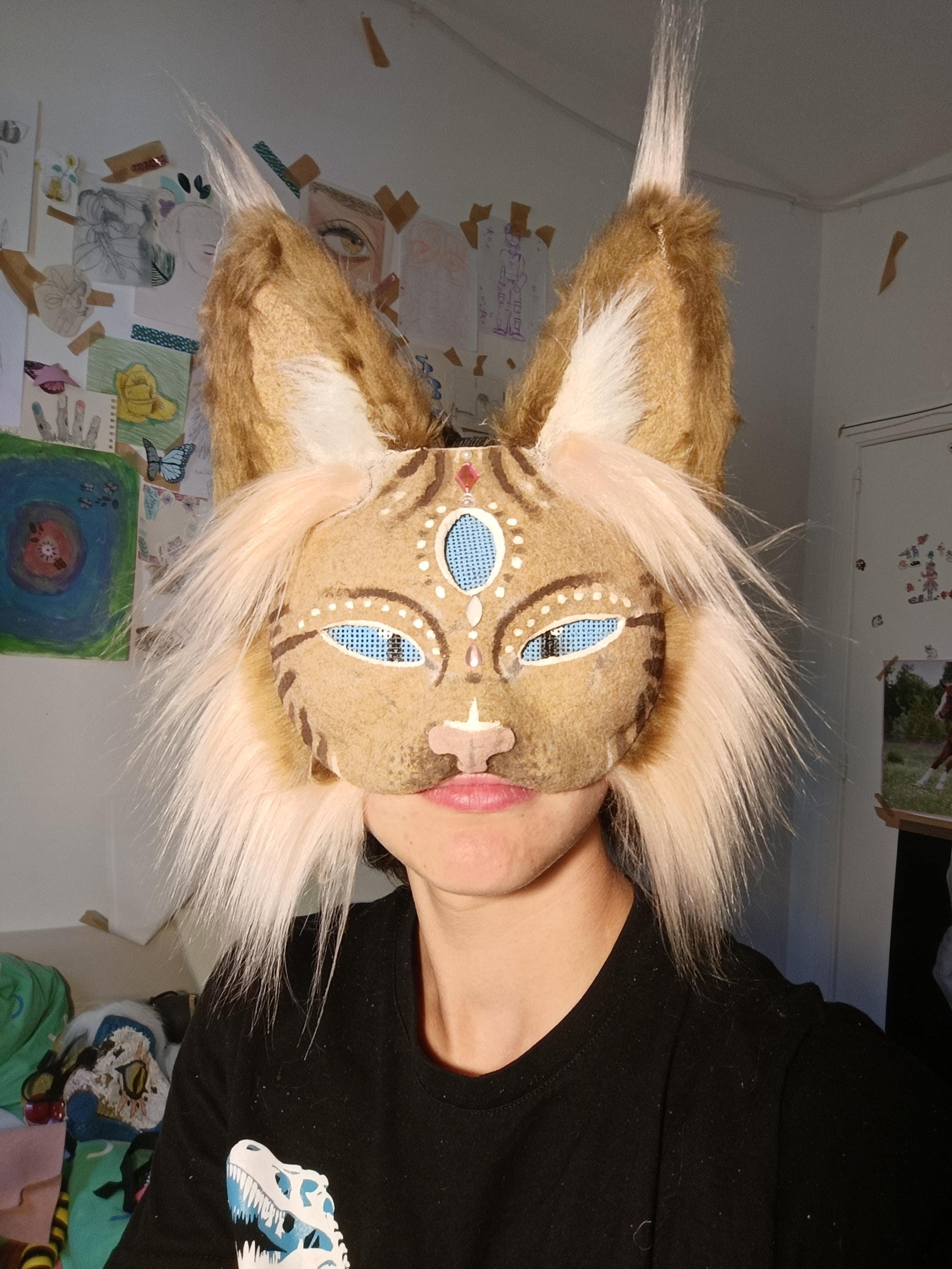 Cat Mask With 3 Eye's for Therians or Cosplayers - Etsy