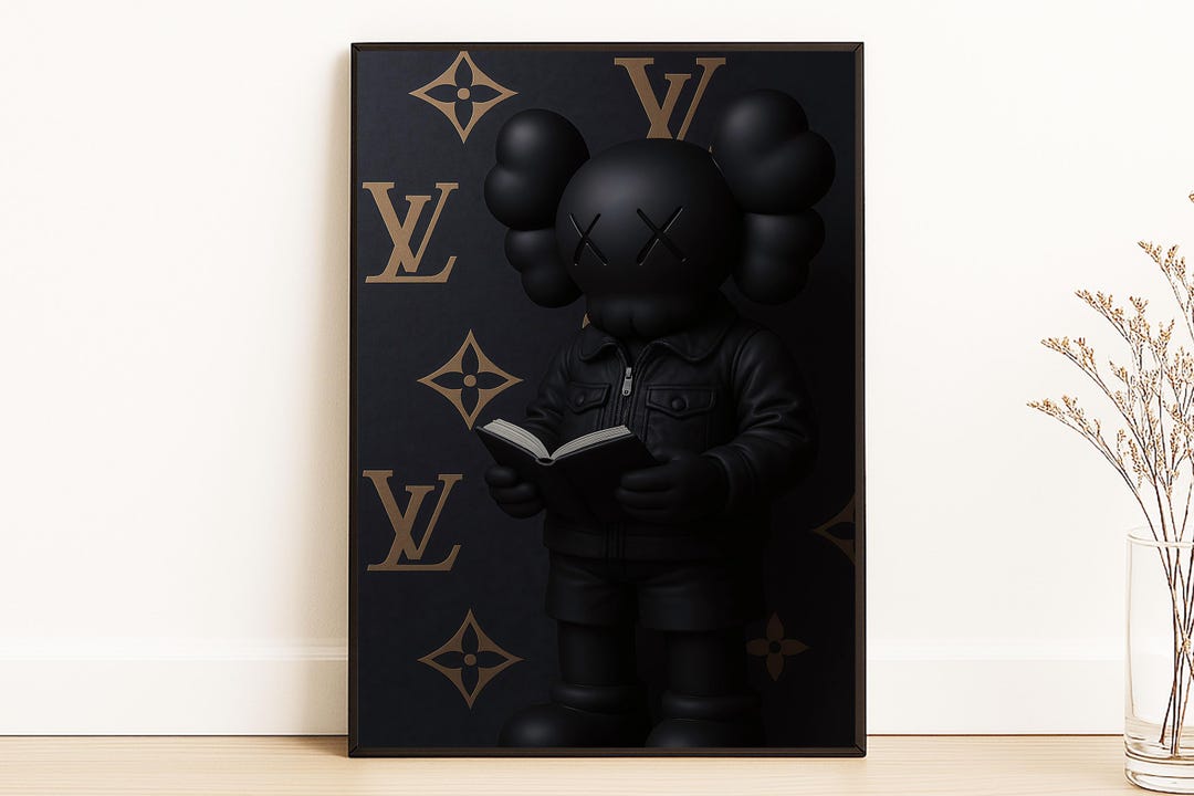 Kaws-inspired Funny Art Figure – Sitting on Toilet Sculpture | Pop Art ...