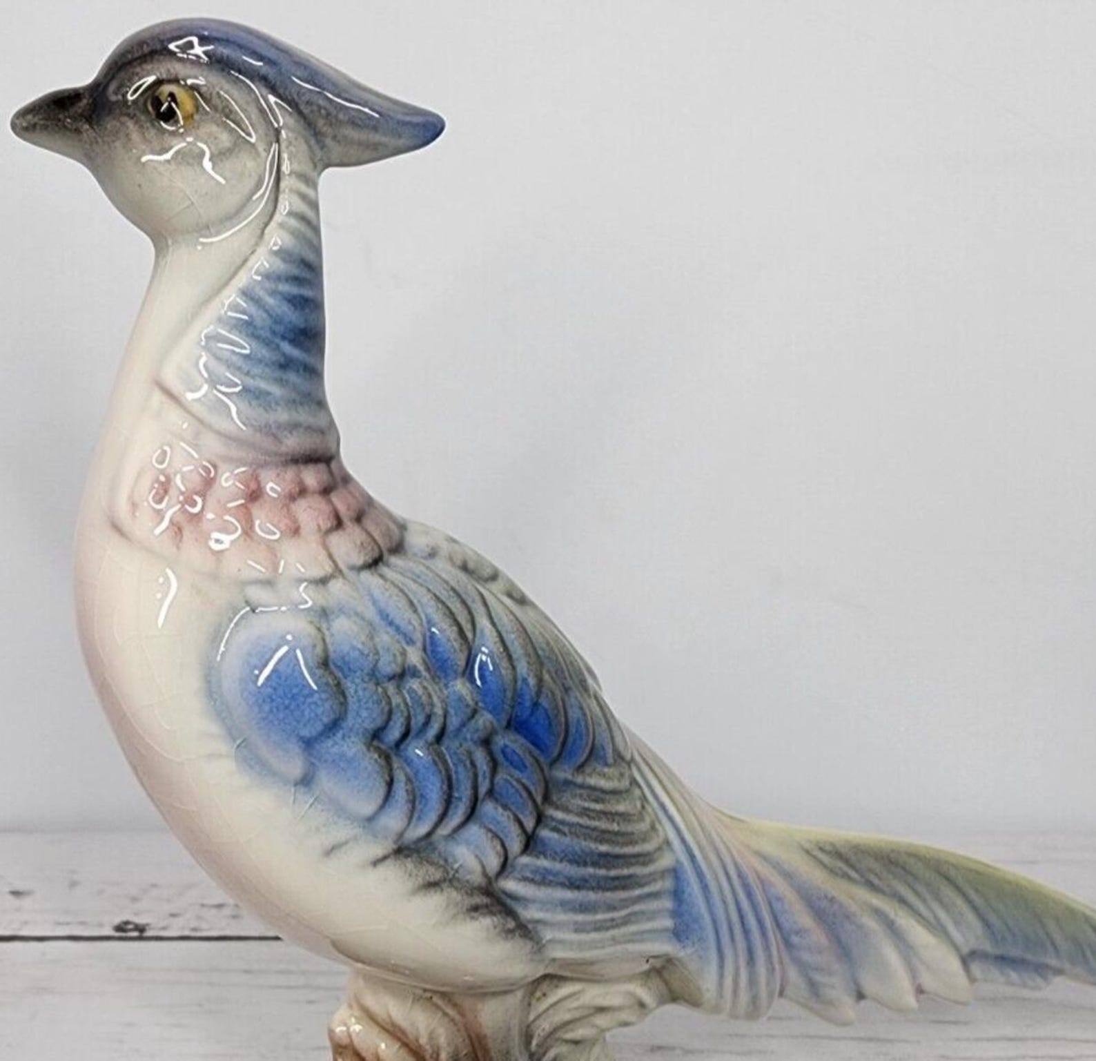 Pheasant Bird Figurine California Pottery, Vintage Ceramic Stewart B ...