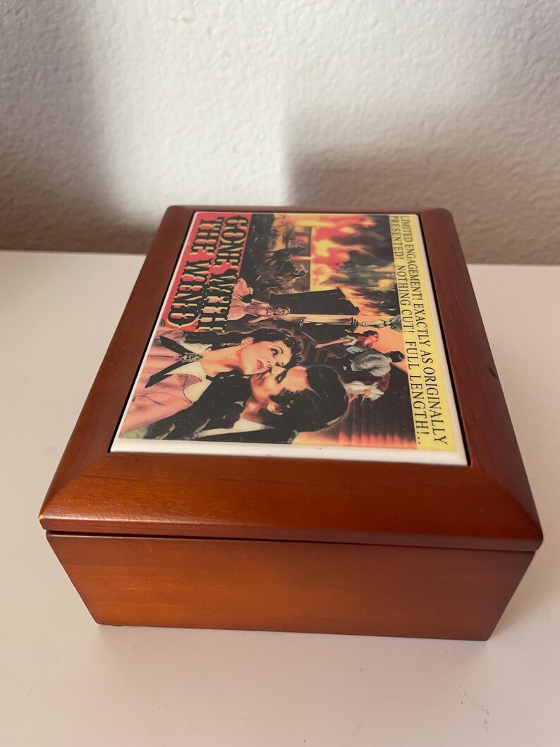 Vintage Wooden Gone With the Wind Music Box | Wood Collectible Music ...