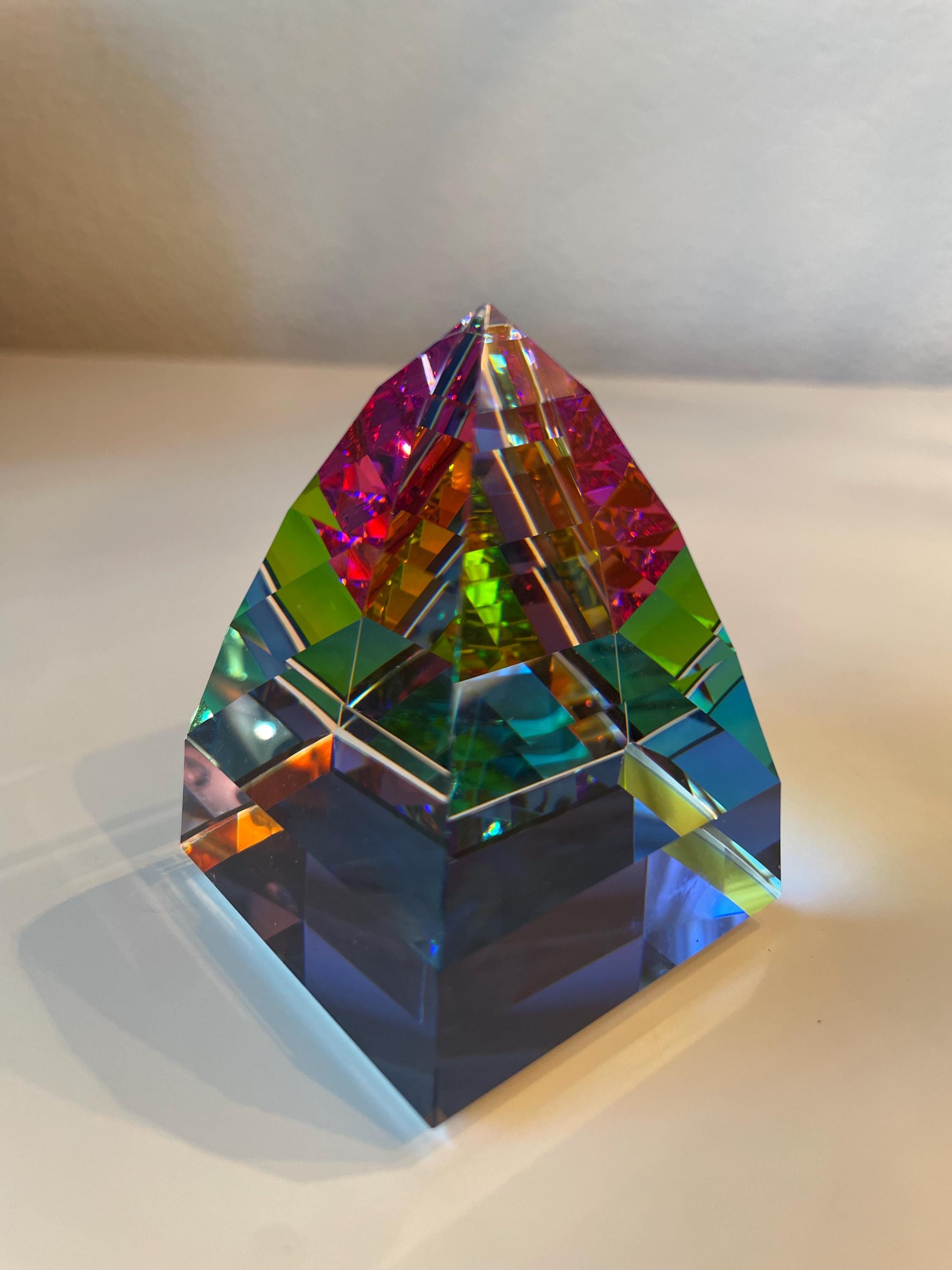 Swarovski Crystal Prism Pyramid, 2.75” Paperweight | Beautiful Prism ...