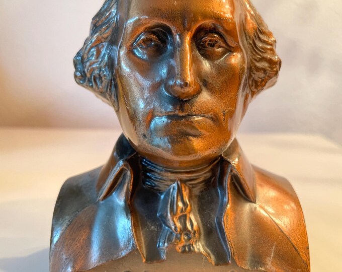 Vintage Cast Metal George Washington Bust Coin Bank by Banthrico ...