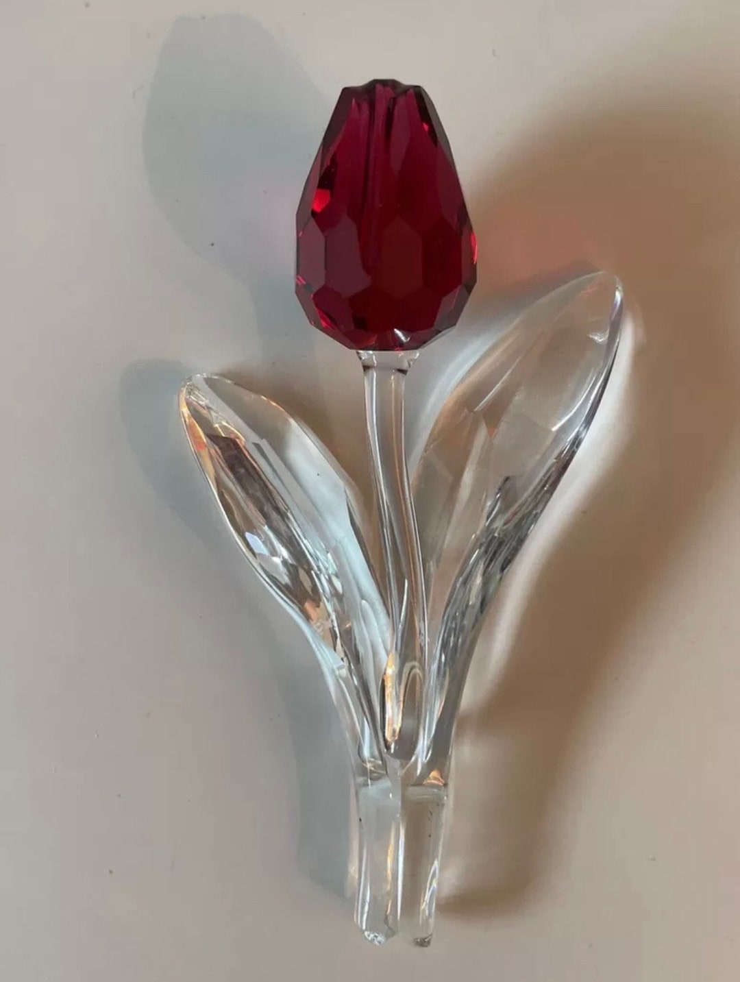 Swarovski Crystal Red Tulip Figurine | Beautiful Ceystal Tulip Art ...