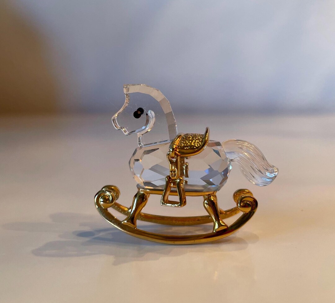 Swarovski Crystal Rocking Horse Retired | Crystal Horse Figurine | Art ...