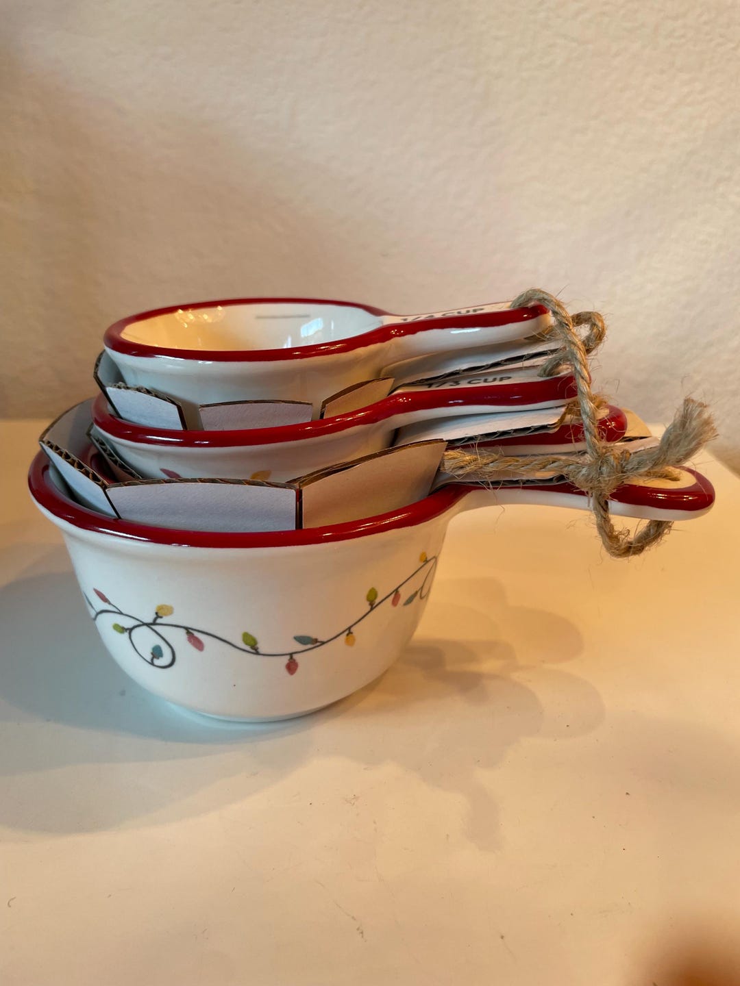 Pottery Barn Forest Gnome Stoneware Measuring Cups Set of 4 | 4 ...