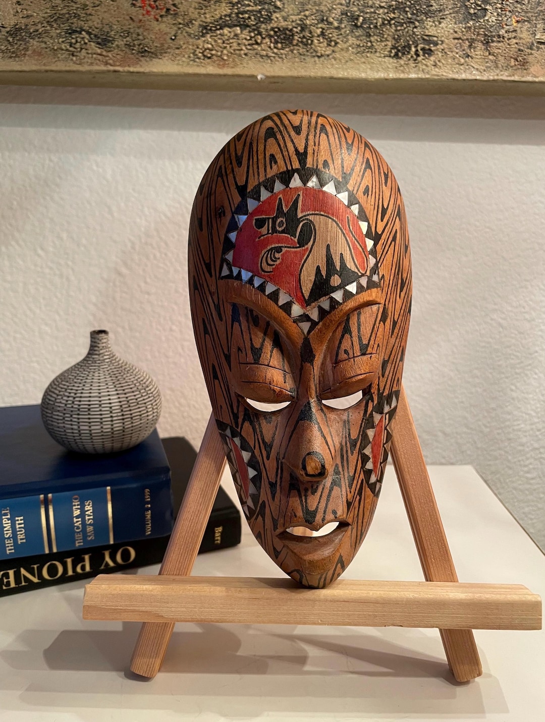 Vintage African Tribal Wooden Mask Art | Primitive Small Tribal Art ...