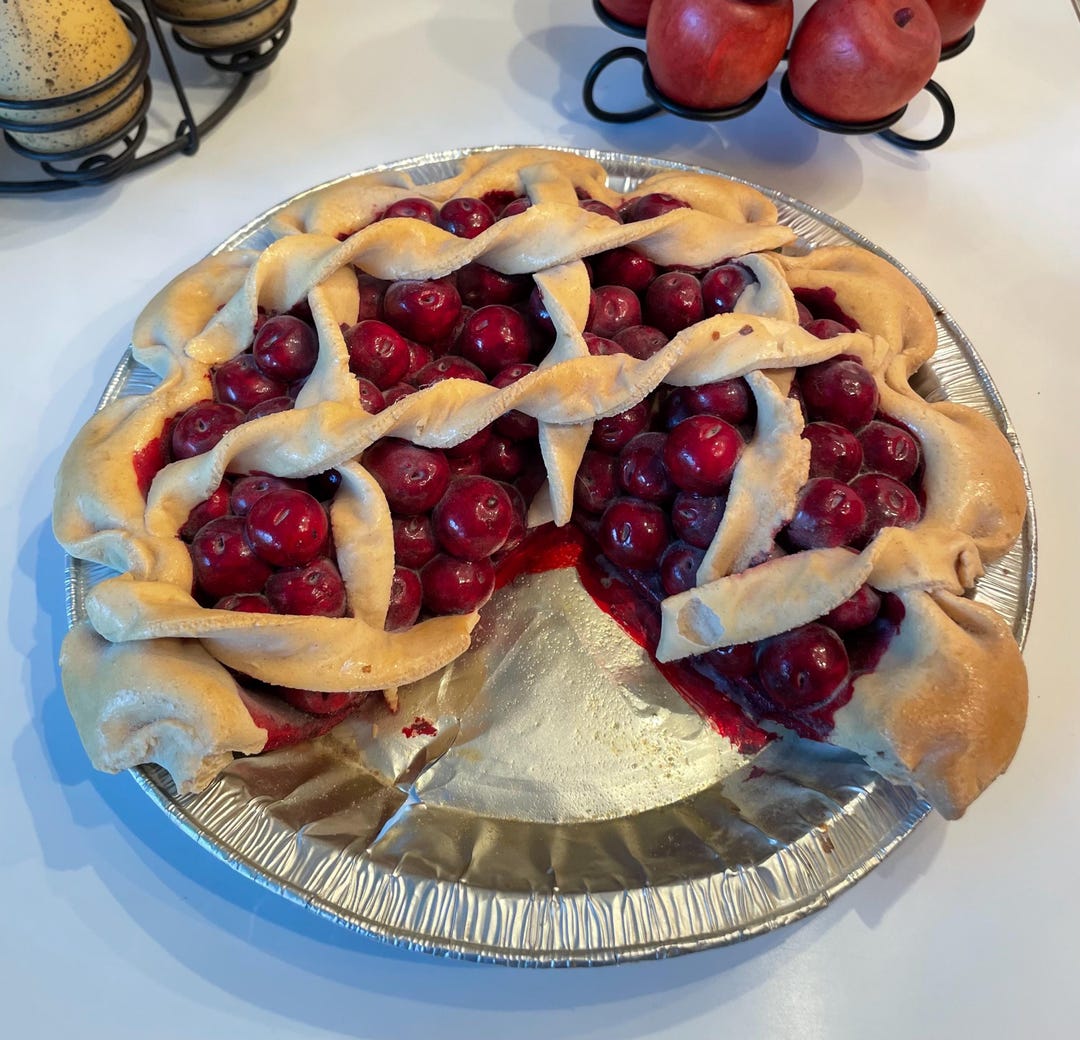 Vintage Resin Cherry Pie | Home Staging Display Pie | Realistic Resin ...