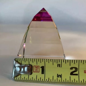 Swarovski Crystal Prism Pyramid, 2.25 Paperweight Beautiful Prism Glass ...