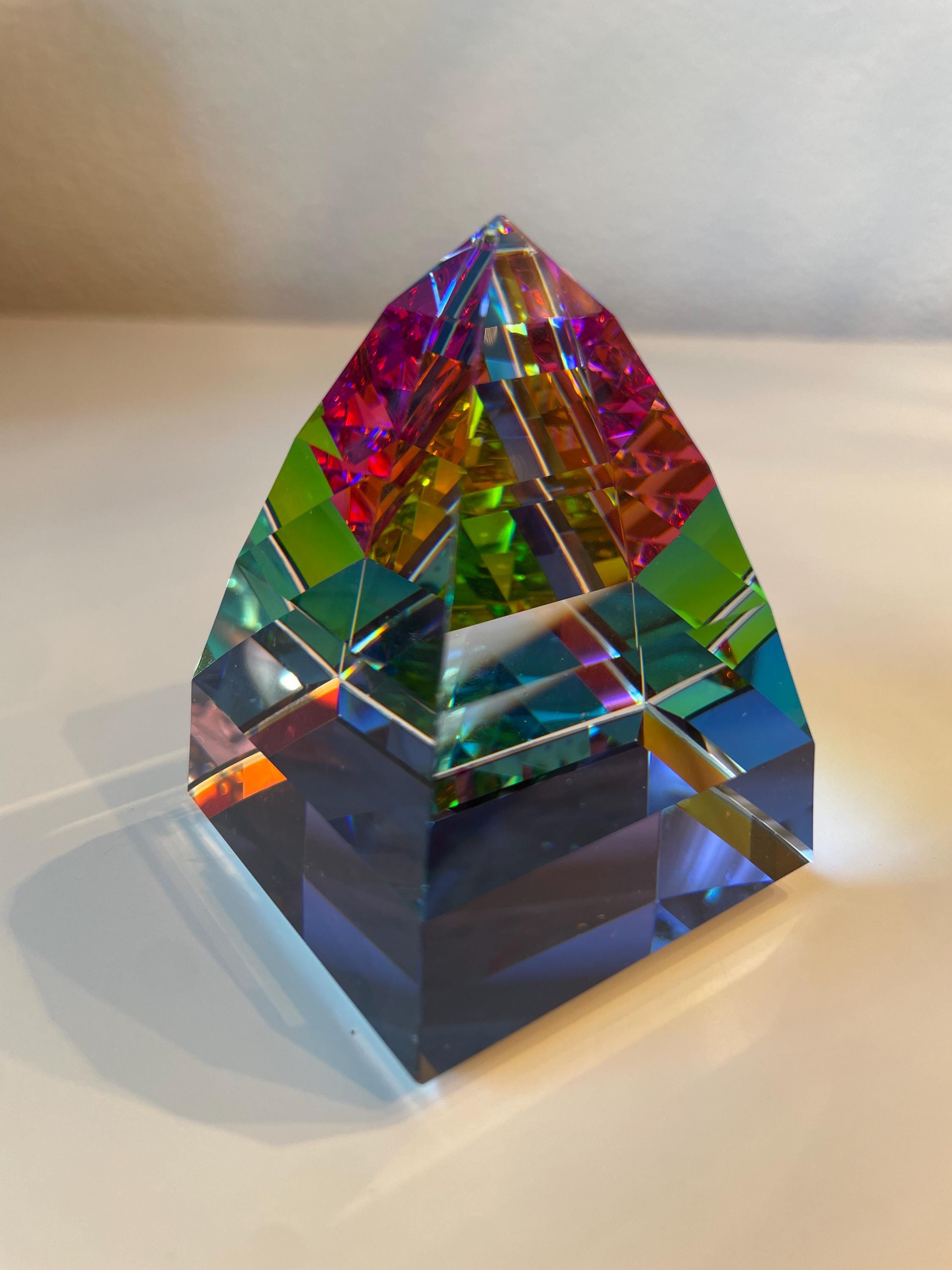 Swarovski Crystal Prism Pyramid, 2.75” Paperweight | Beautiful Prism ...