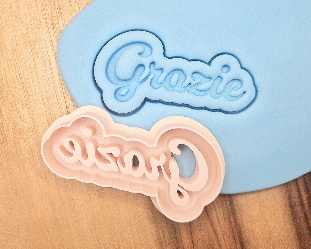 Grazie Cookie Cutter - Italian Thank You Cookies - Pastry, Fondant ...