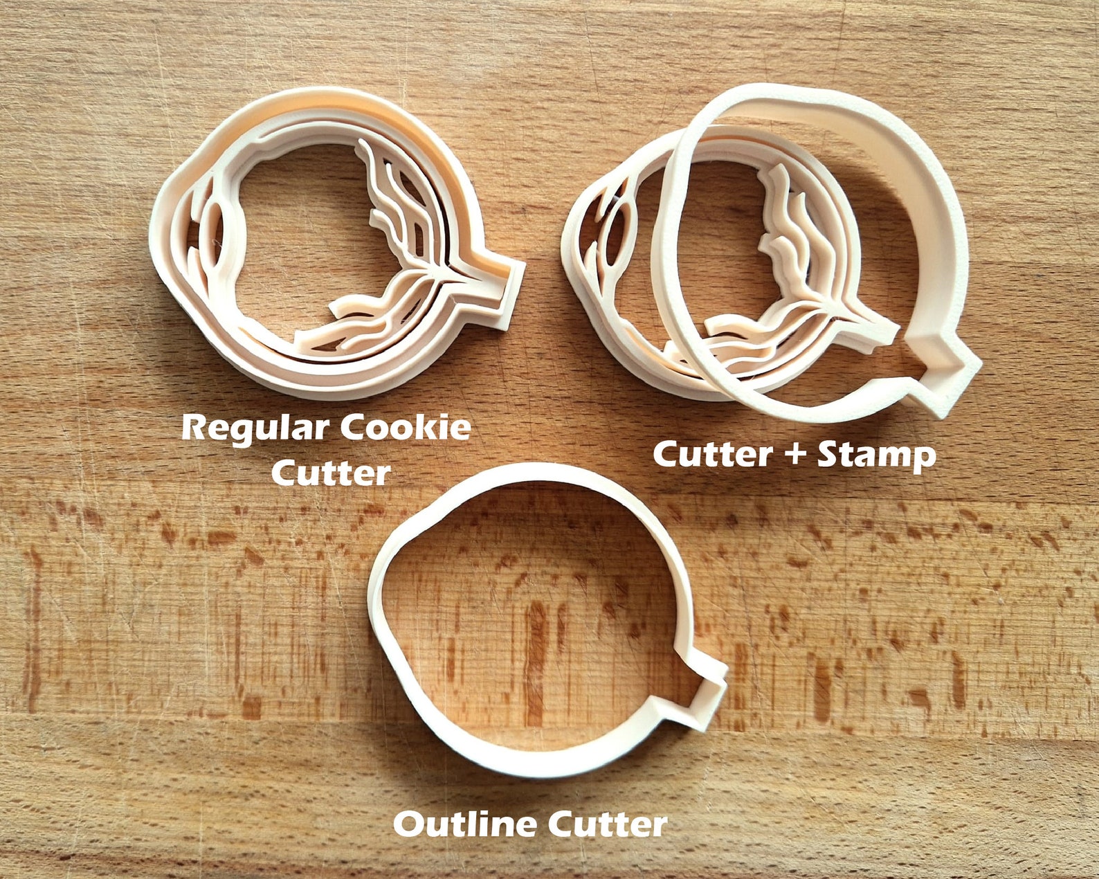 Eyeball Cookie Cutter - Front View Eye, Anatomical - Human Body Cookie ...