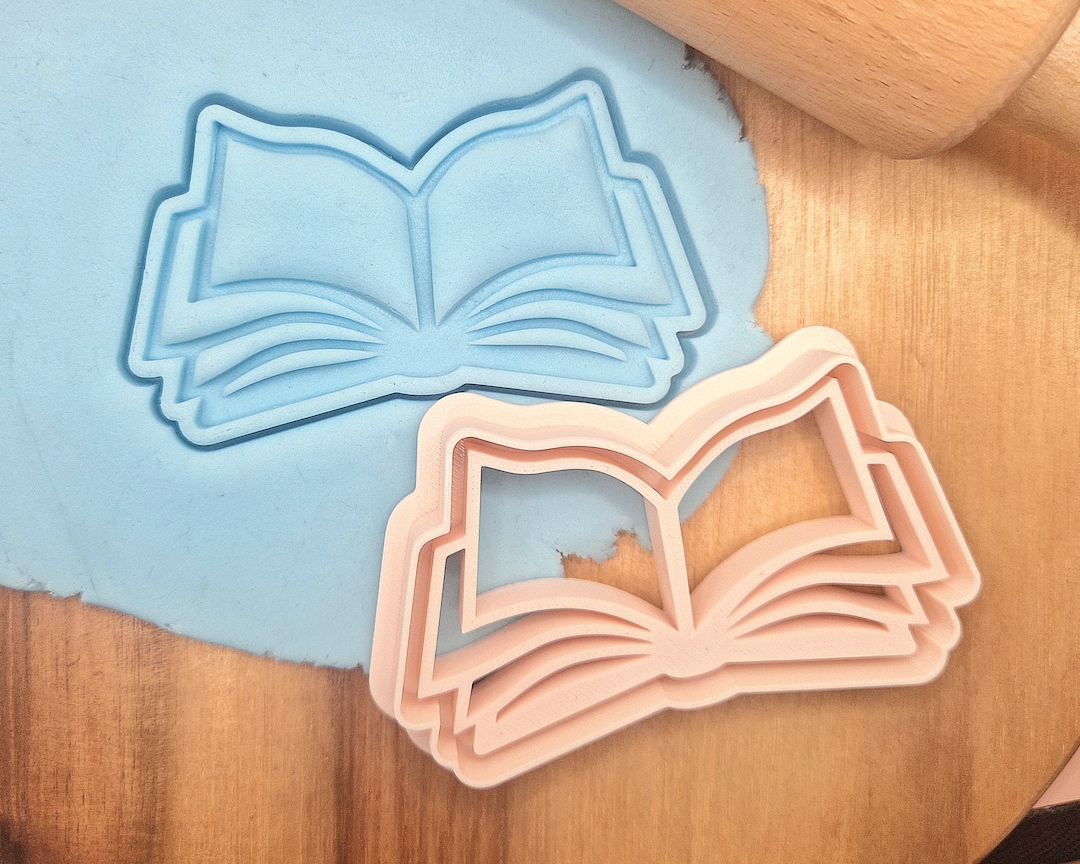 Open Book Cookie Cutter - Reading, Hobby - Reader, Books - Pastry ...