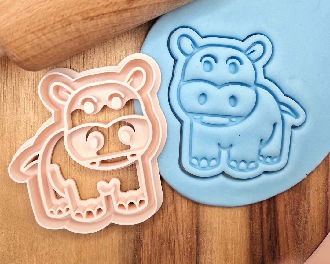 Hippo Full Body Cookie Cutter - Wild Animals - Animal, Hippos Cookies ...