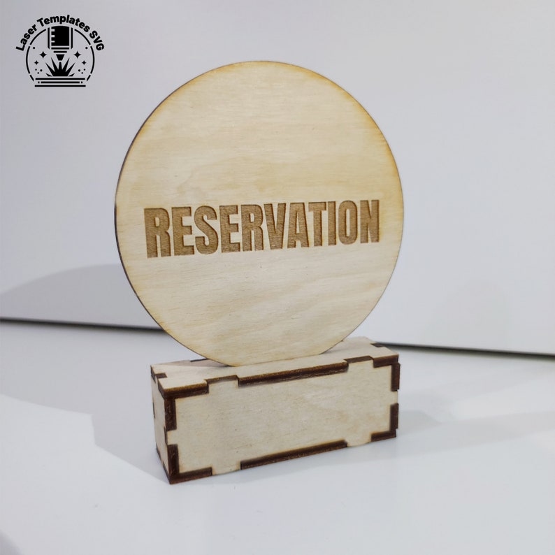 Laser Cut Reserved Table Sign Templates | 3mm, A4 (digital Files) - Etsy