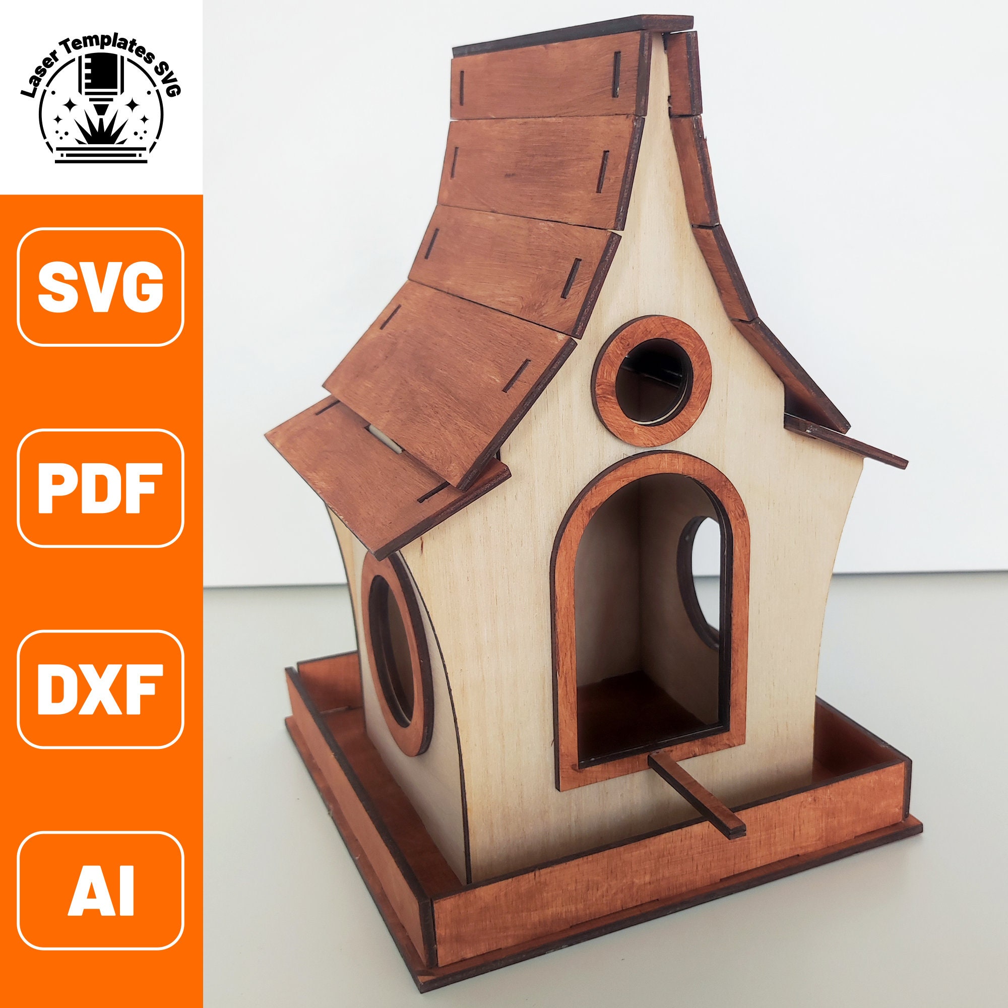 Laser Cut Feeder | Bird House Laser Cut Svg | SVG Dxf Ai Pdf | Bird Box ...