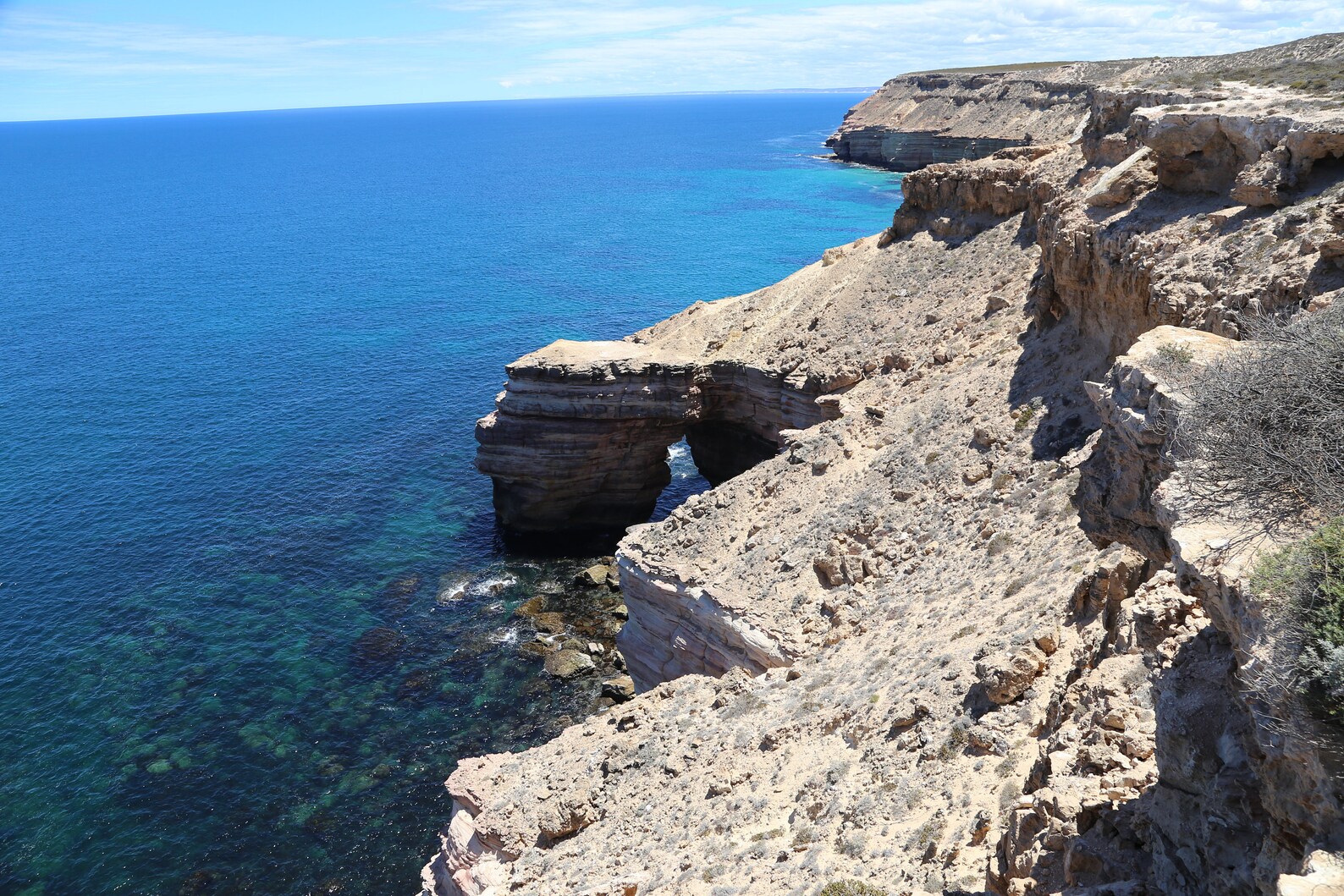 Natural Bridge Kalbarri National Park Coastal Cliffs Western Australia ...