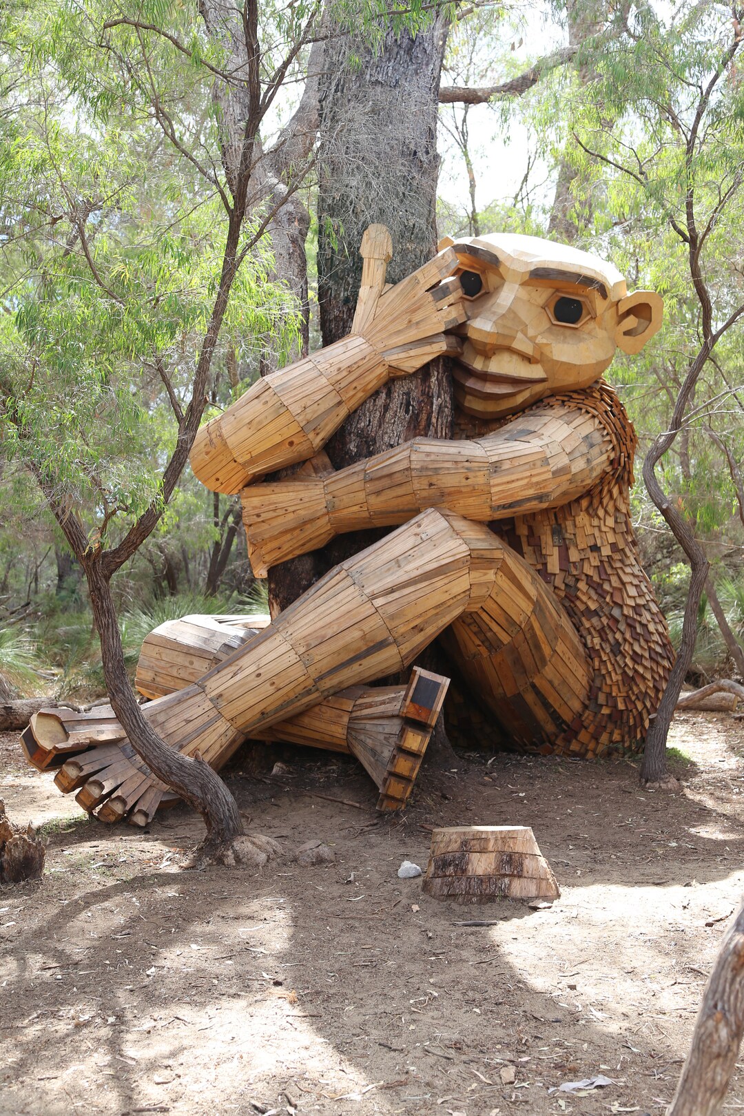Wooden Giant Hugging a Tree - Etsy