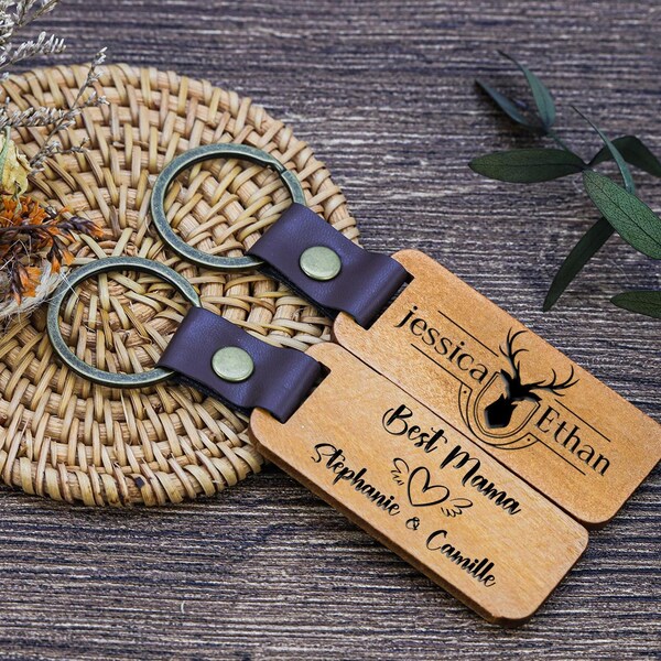 Wooden Key Chain - Etsy