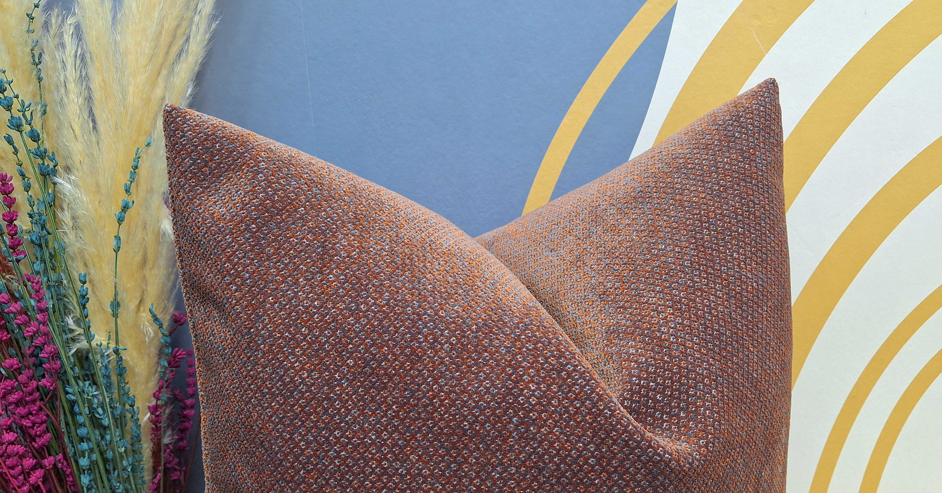 Soft Textured Woven Fabric Pillow Cover, Rusty Copper Pillow Cover ...