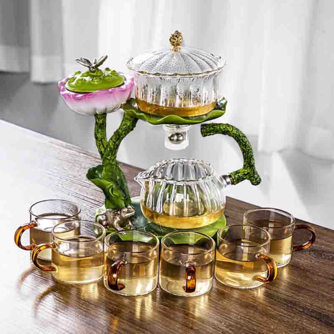 Automatic Tea Set | Tea Set | Glass Tea Set | Magnetic Glass Teapot ...