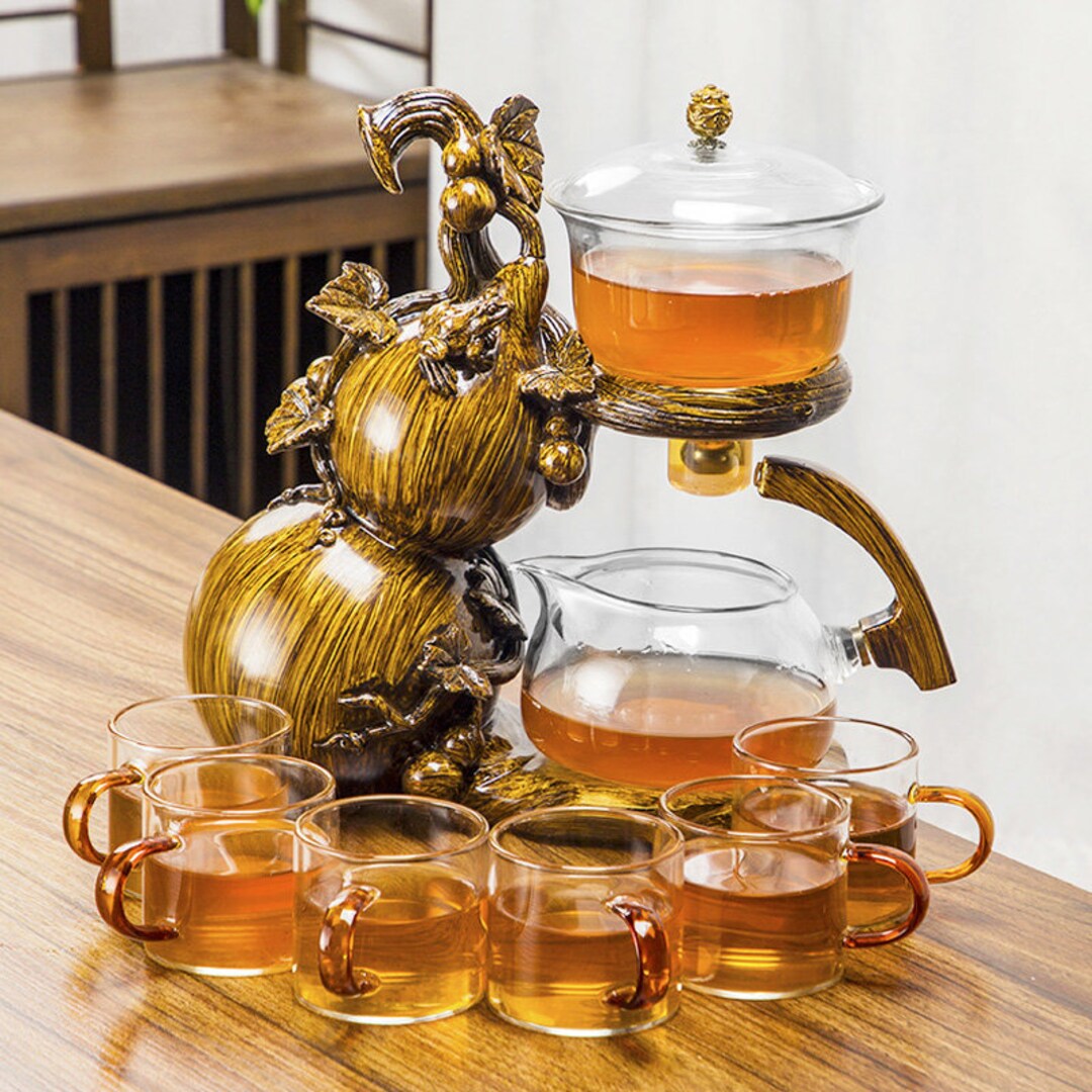 Gourd Tea Set Kung Fu Tea Set Magnetic Automatic Water Tea Making ...