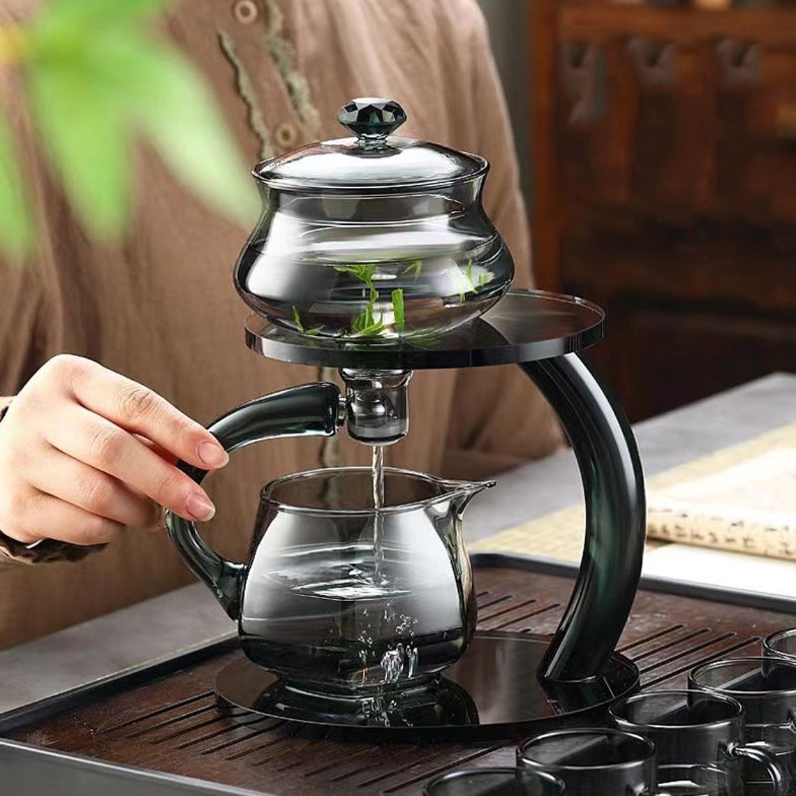 Creative Fully Automatic Tea Set | Teapot | Magnetic Tea Set | Glass ...