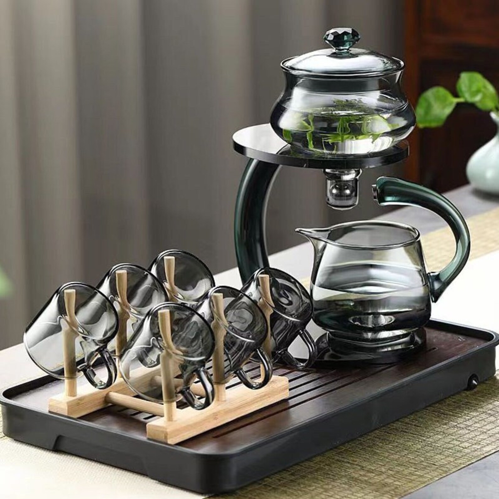 Creative Fully Automatic Tea Set | Teapot | Magnetic Tea Set | Glass ...