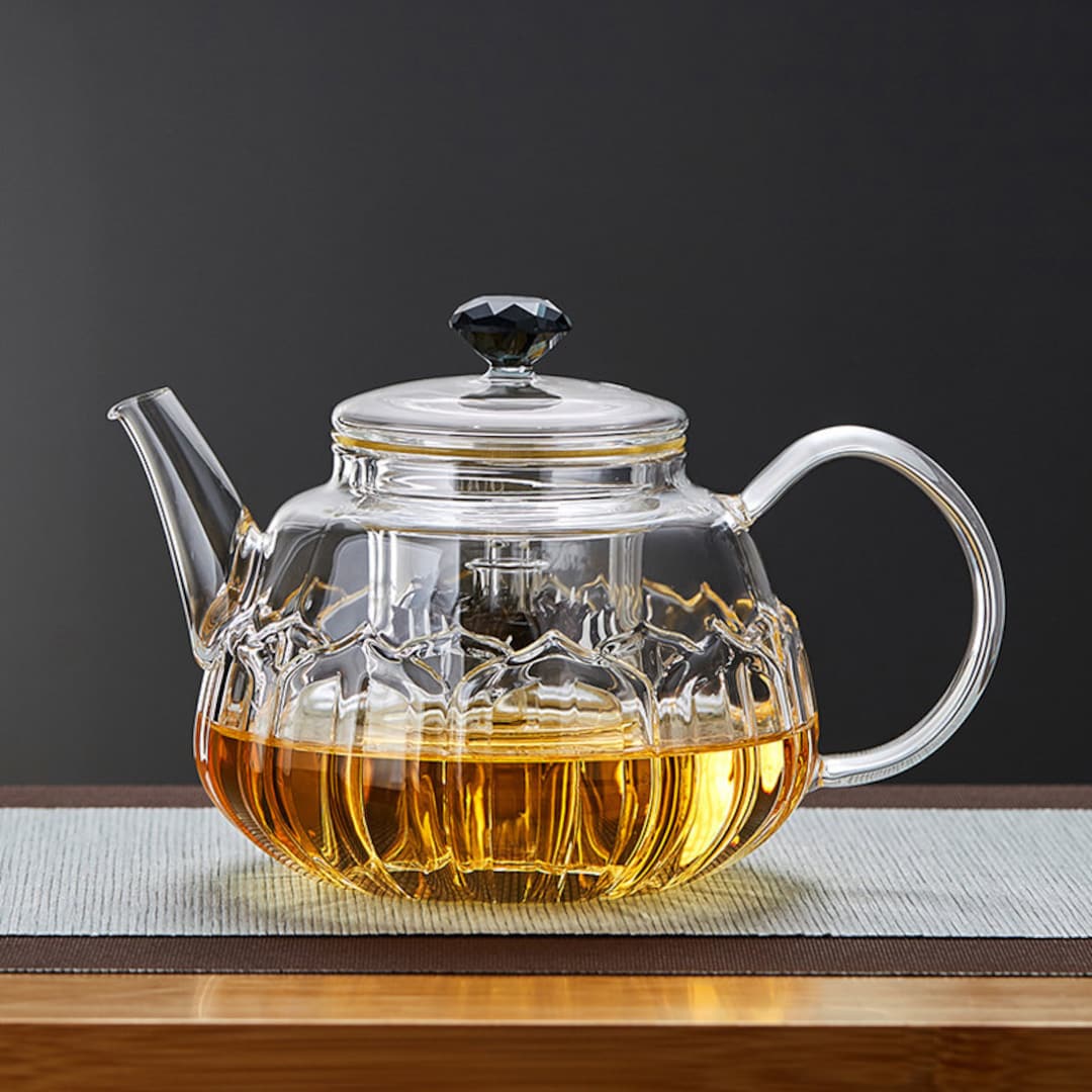 Glass Tea Set | Teapot | Steaming and Boiling Teapot | Floral Teapot ...