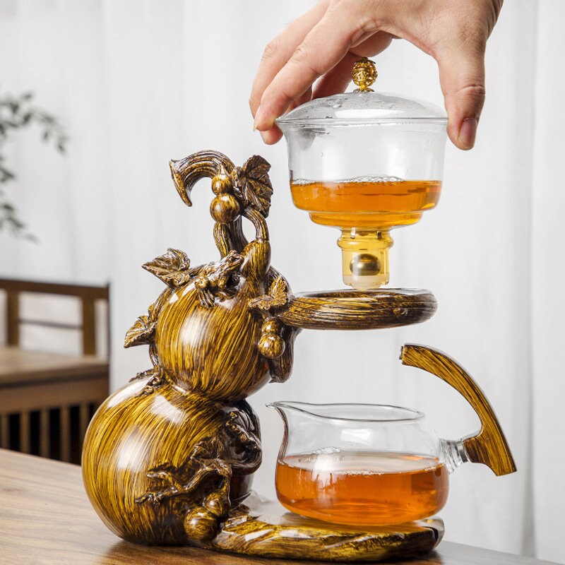 Gourd Tea Set Kung Fu Tea Set Magnetic Automatic Water Tea Making ...