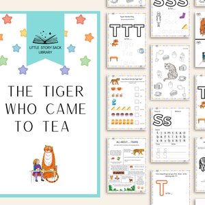 Little Story Sack Library - Tiger Who Came to Tea - Etsy