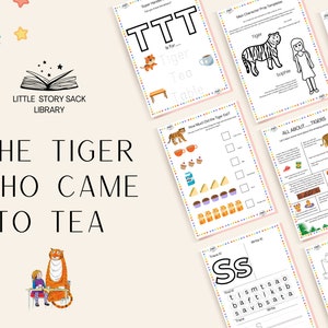 Little Story Sack Library - Tiger Who Came to Tea - Etsy