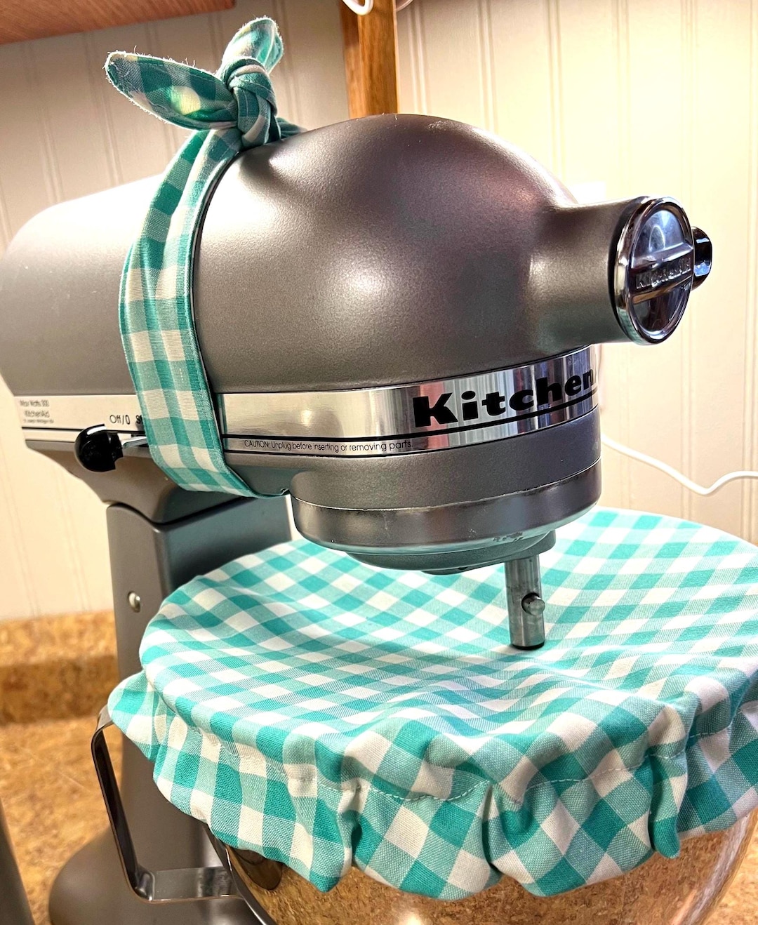 Kitchenaid Mixer Bowl Cover & Matching Bow Set Reusable Kitchen Decor ...