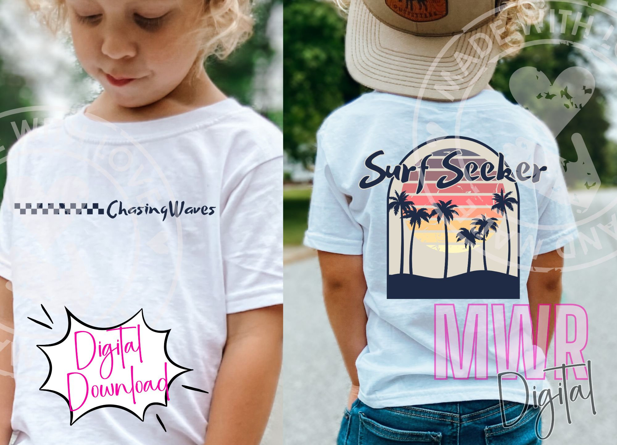 Chasing Waves PNG, Toddler Design, Kids Shirt Digital Download, SVG ...