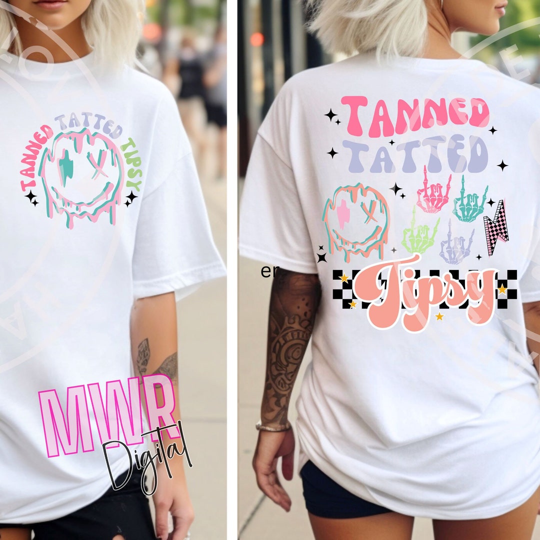 Tanned, Tatted, Tipsy PNG, Summer Vibes Design, Salty Beach, Tshirt ...