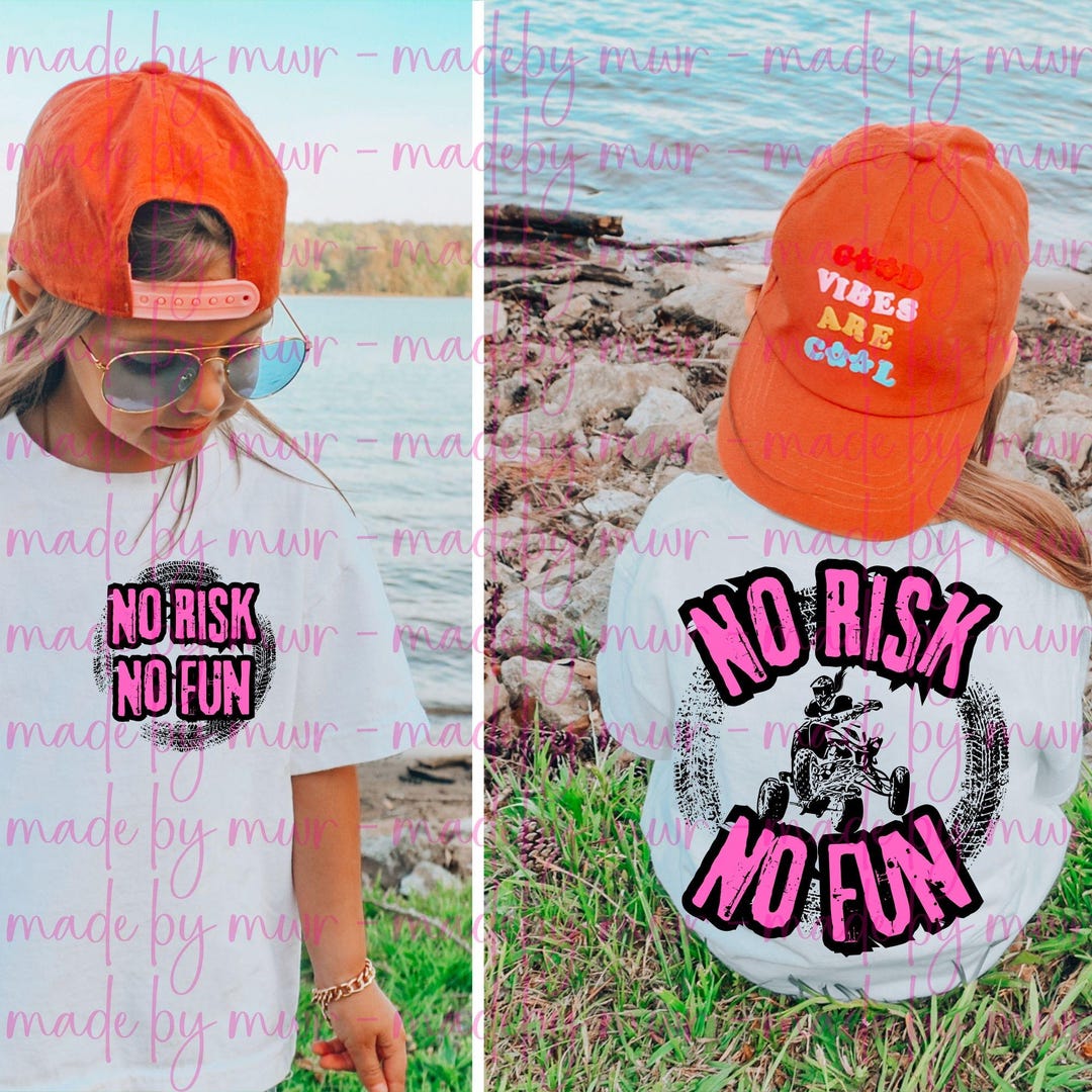 Dirt Bike, No Risk No Fun PNG, Toddler Design, Kid Shirt Digital ...