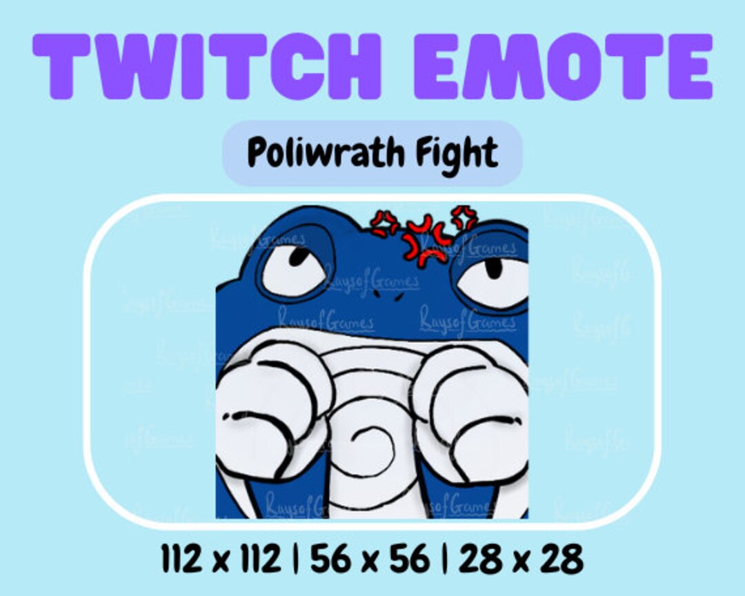 Pokemon Poliwrath Fight Emote Twitch, Discord, Youtube - Etsy