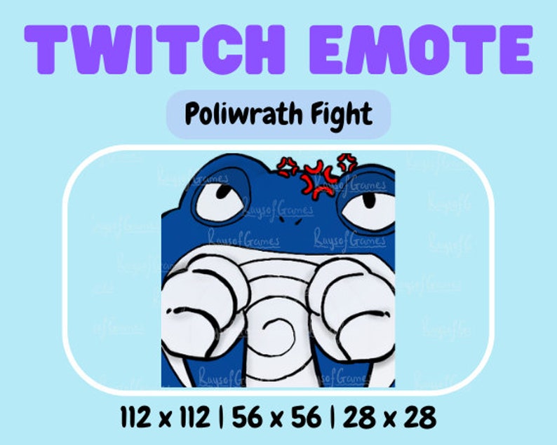 Pokemon Poliwrath Fight Emote Twitch, Discord, Youtube - Etsy
