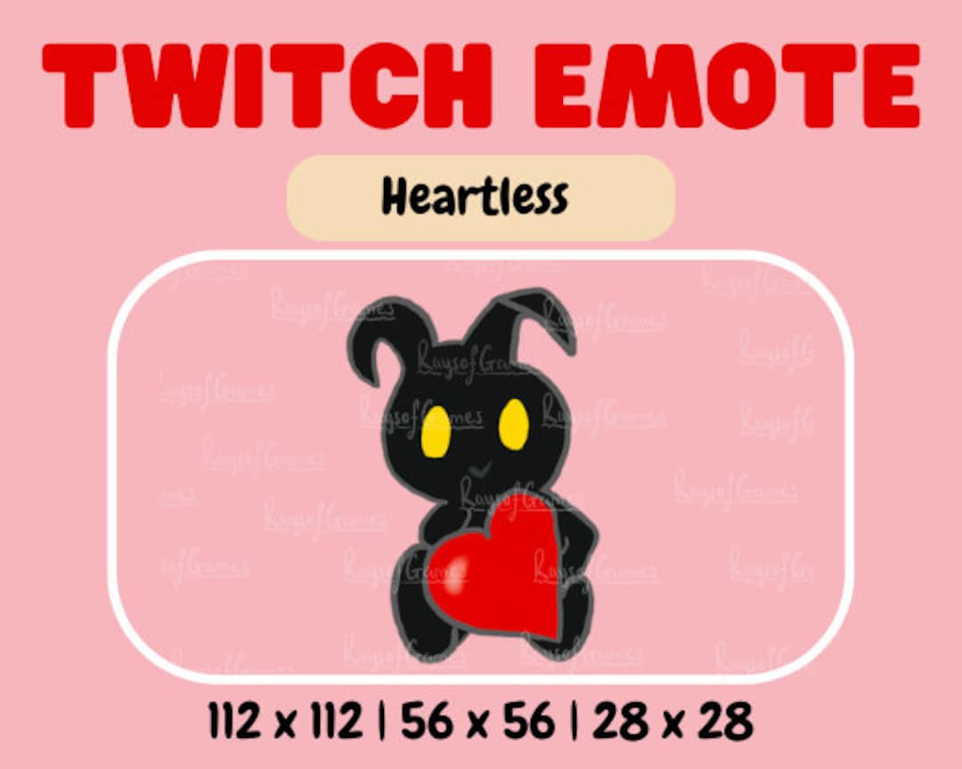 Kingdom Hearts Shadow Heartless Hugging Heart Emote - Twitch, Discord ...