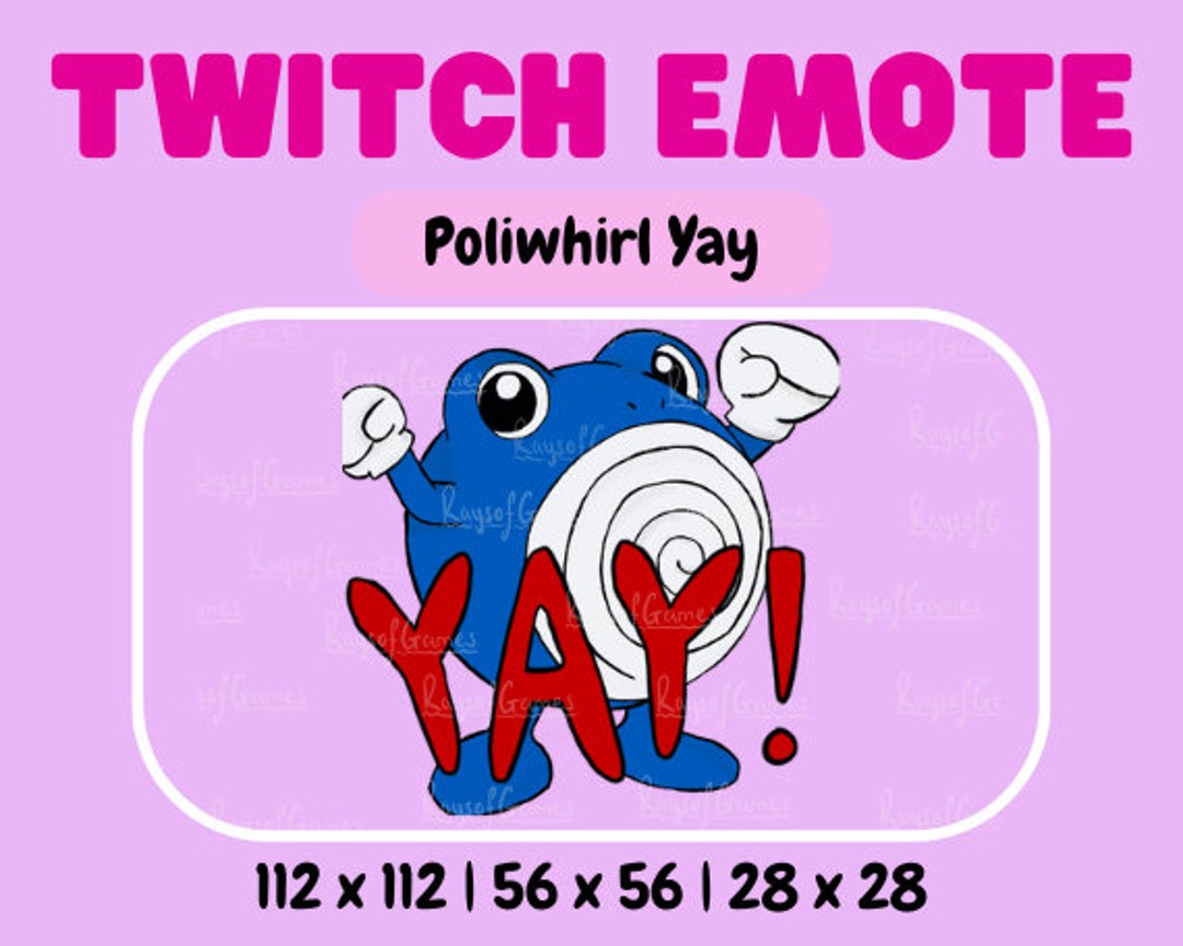Pokemon Poliwhirl Yay Emote Twitch, Discord, Youtube - Etsy