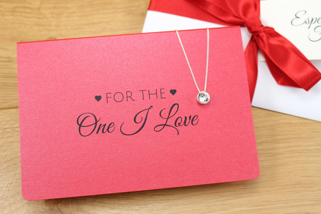 Birthday Card Gift for Her Swarovski Crystal Birthday Necklace ...