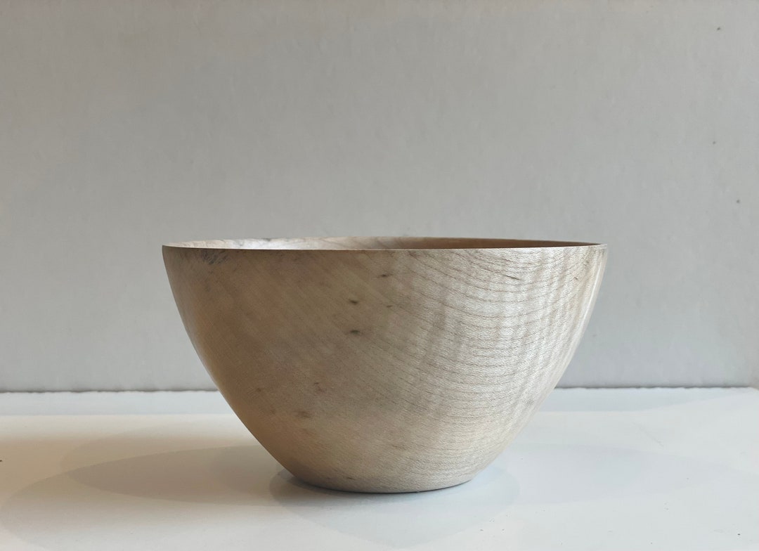 Gorgeous Rippled Sycamore Wood Bowl - Etsy UK