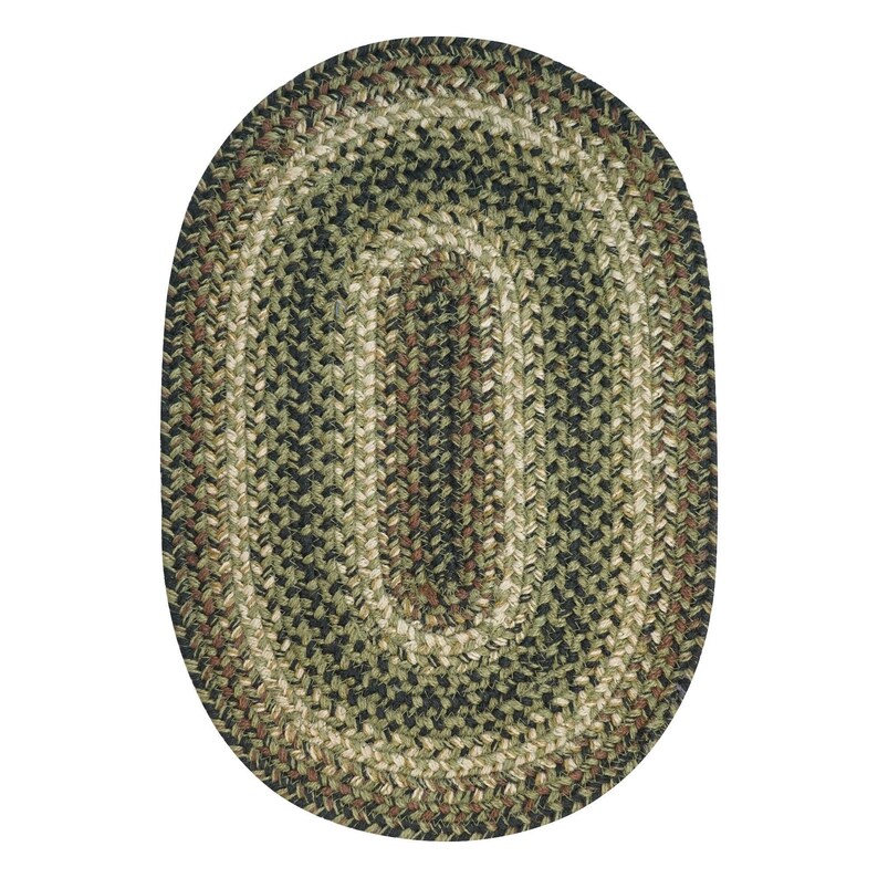 Pinecone Jute Braided Placemats Handmade, Farmhouse Jute Green Oval ...