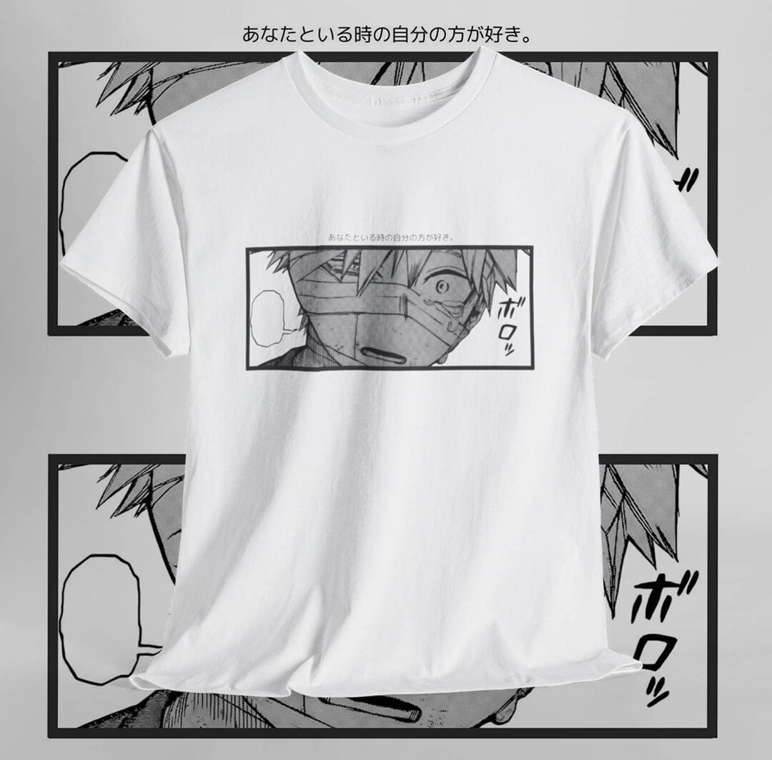 Anime Streetwear MHA Bakugo Katsuki Shirt Japanese Style Graphic Y2K T ...