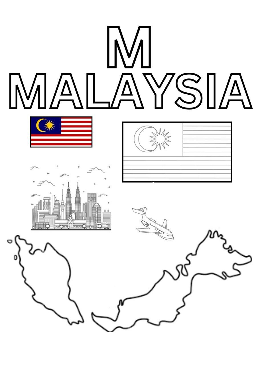 Coloring Pages the Alphabet ABC Around the World Edition - Etsy