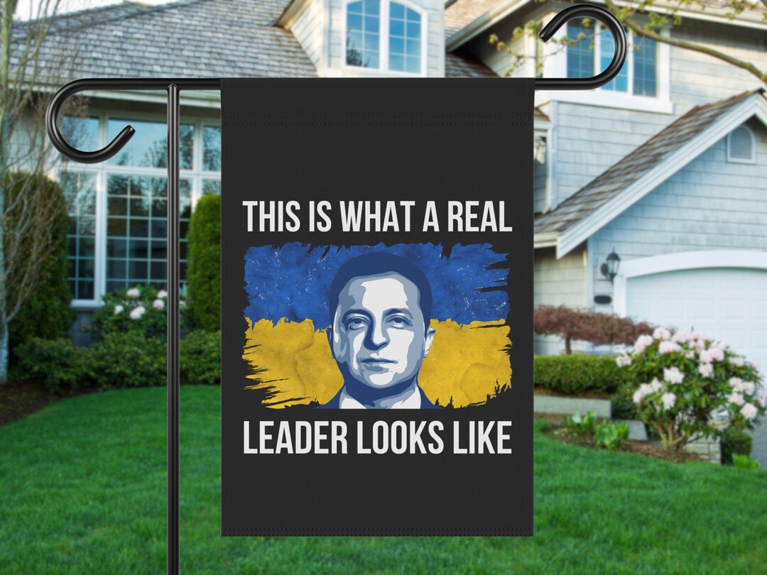 Volodymyr Zelensky House Garden Flag, Support Ukraine Yard Sign ...
